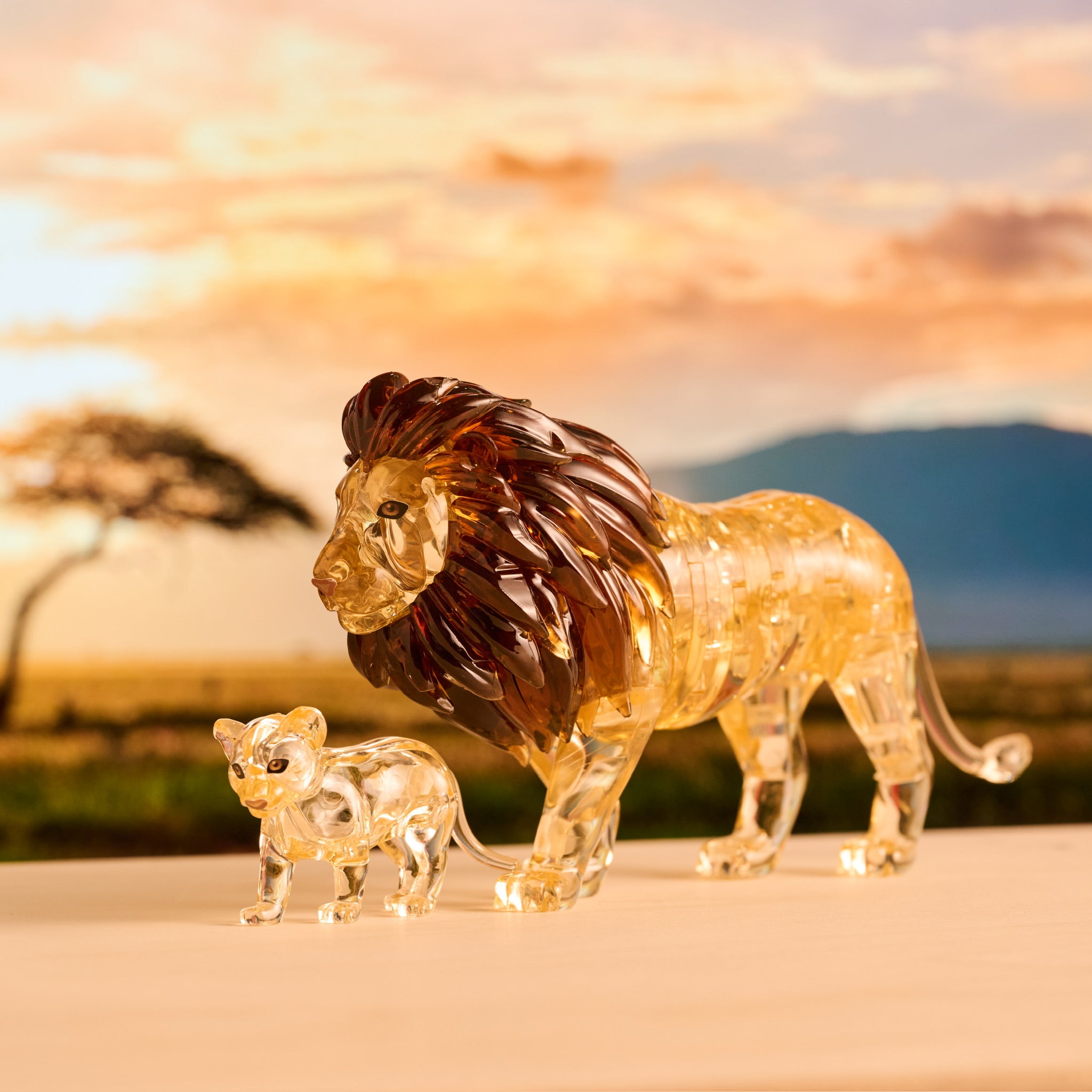 Lion & Cub – 3D Crystal Puzzle