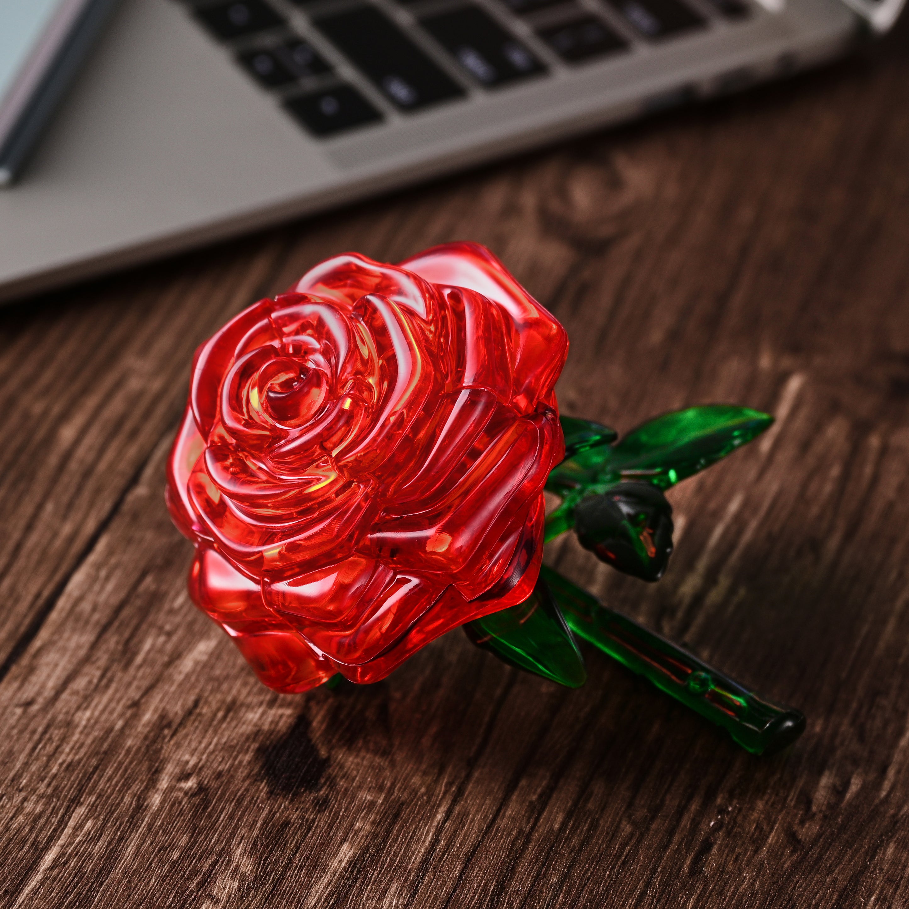 Rose (Red) – 3D Crystal Puzzle